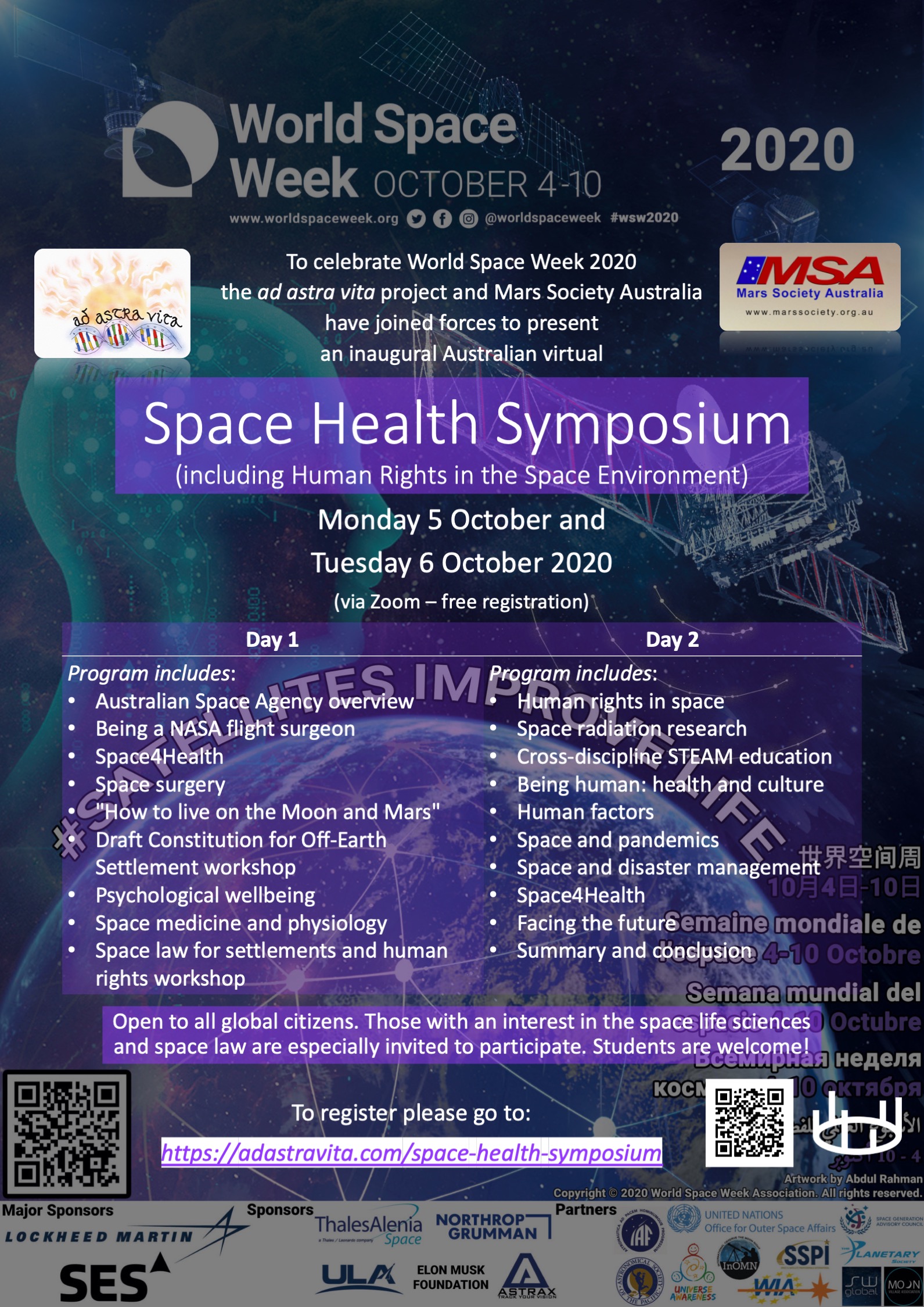 Space Health Symposium 2020 Images and Infographics – the ad astra vita ...